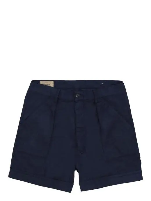 FORTELA Haute Twill Cotton Shorts - Indaco