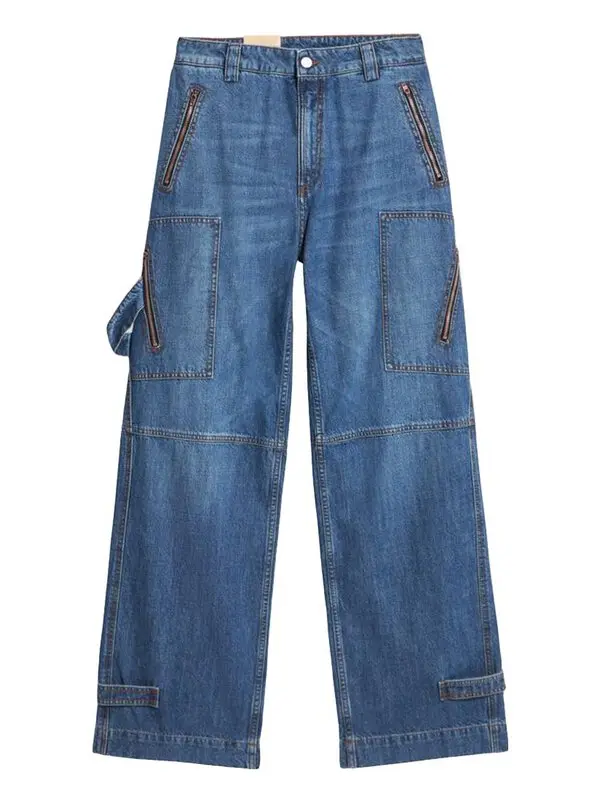 FORTELA Cargo Denim Trousers - Custom Wash