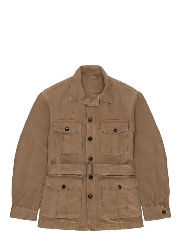 FORTELA Clint Linen Sahariana Jacket - Mou