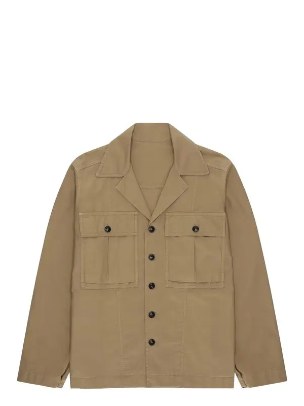 FORTELA Solomon Twill Cotton Overshirt - Beige