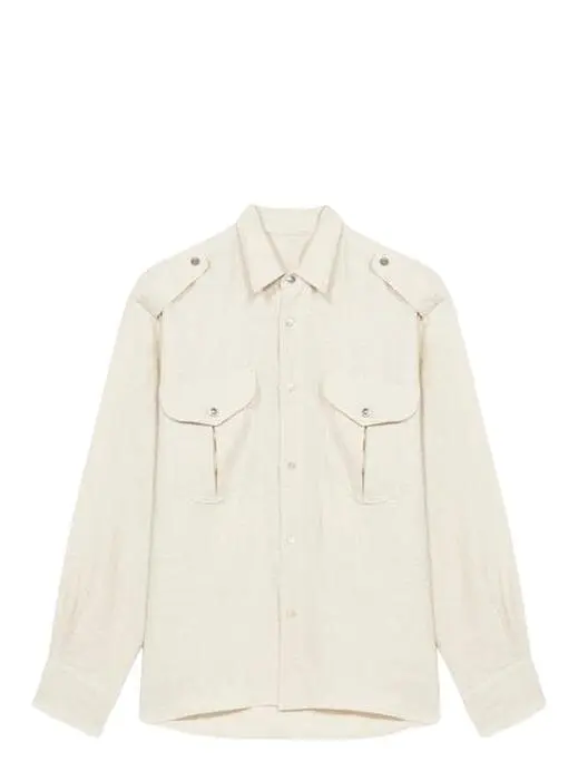 FORTELA Luke Linen Shirt - Stone