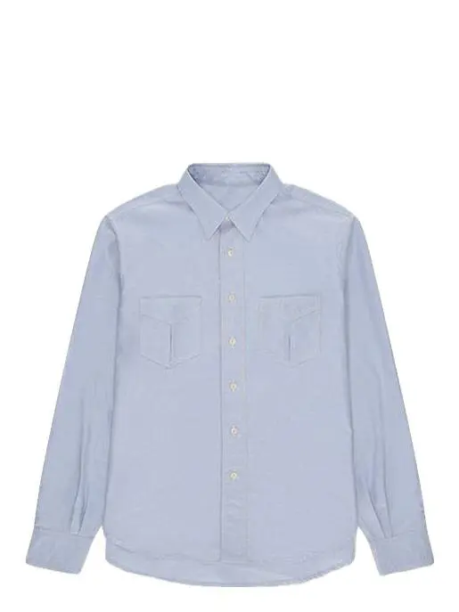 FORTELA Osumi Cotton Oxford Shirt - Sky