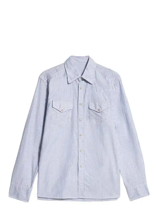 FORTELA Texan Striped Shirt - Sky