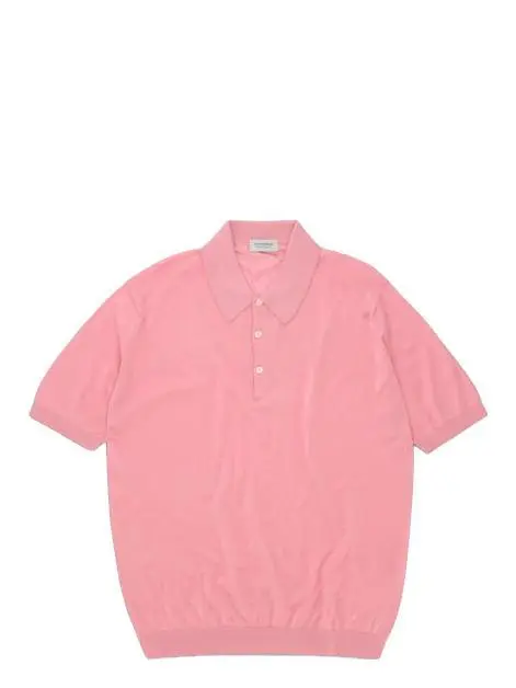 FORTELA Isis Short Sleeve Knit Polo - Antique Pink