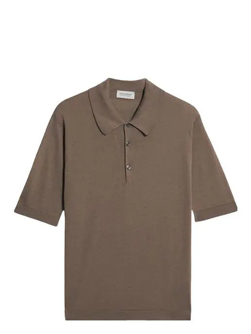 FORTELA Isis Short Sleeve Knit Polo - Beige