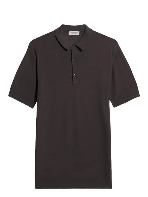FORTELA Isis Short Sleeve Knit Polo - Chocolat