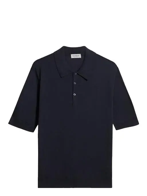 FORTELA Isis Short Sleeve Knit Polo - French Navy