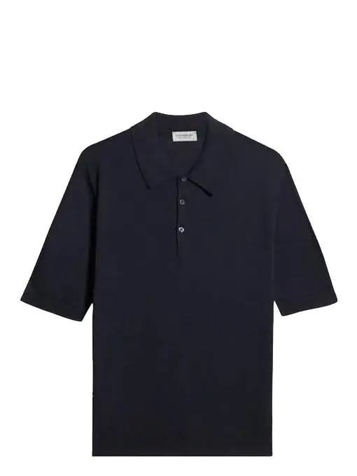 FORTELA Isis Short Sleeve Knit Polo - Navy Blue