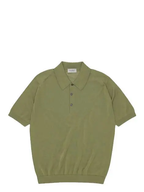 FORTELA Isis Short Sleeve Knit Polo - Sage Green