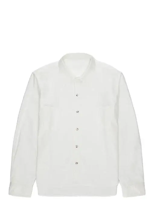 FORTELA Liam Cotton Chest Pocket Shirt - Off White