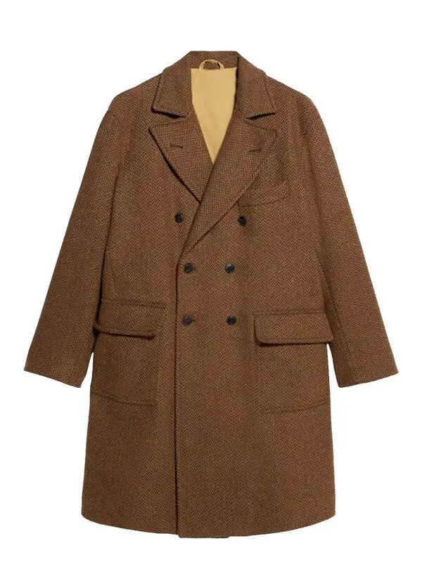 FORTELA Serwilliam Double-breasted Tweed Coat - Brown