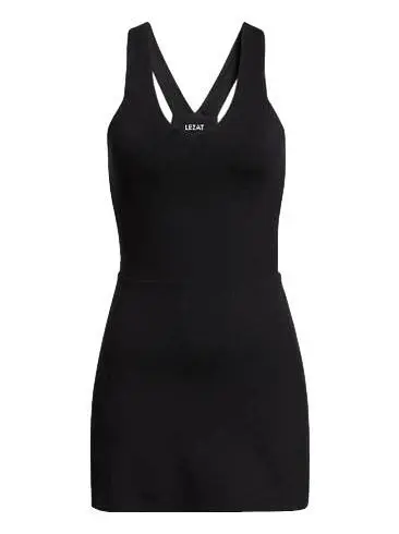 LEZAT Isla Racerback Organic Cotton Sport Dress - Black