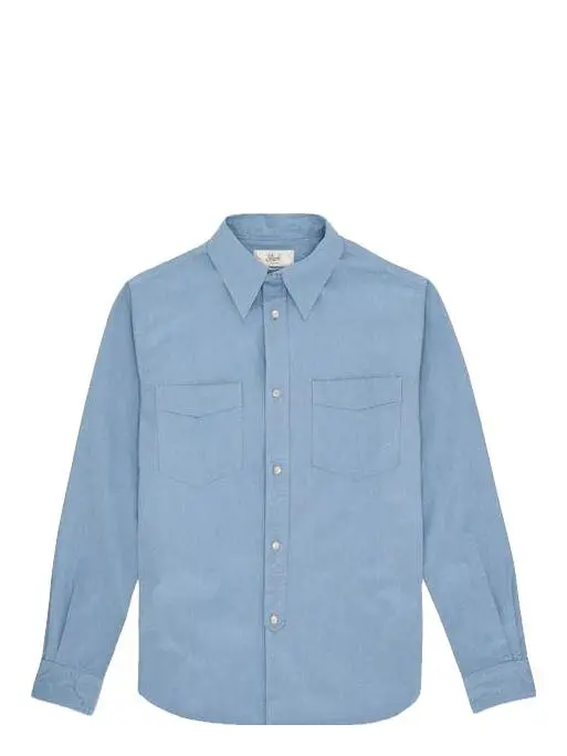 FORTELA Prequel Cotton Shirt With Pockets - Blue