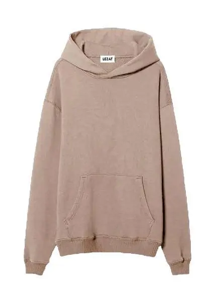 LEZAT Juno Organic Cotton Oversized Heavyweight Hoodie Sweatshirt - Rose Dust