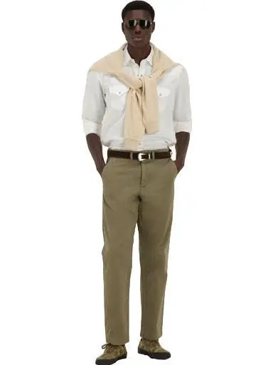 FORTELA Tex Texan Oxford Cotton Shirt - Off White