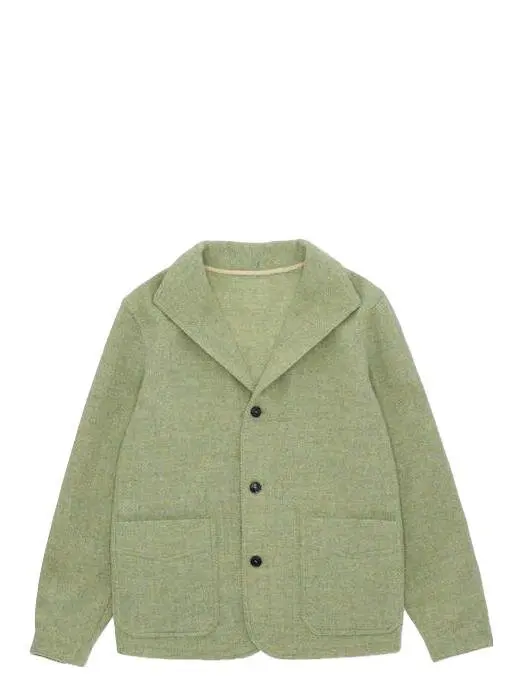 FORTELA Herringbone Tweed Jacket - Sage