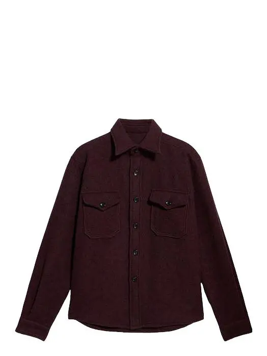 FORTELA Kenny Wool Overshirt - Burgundy
