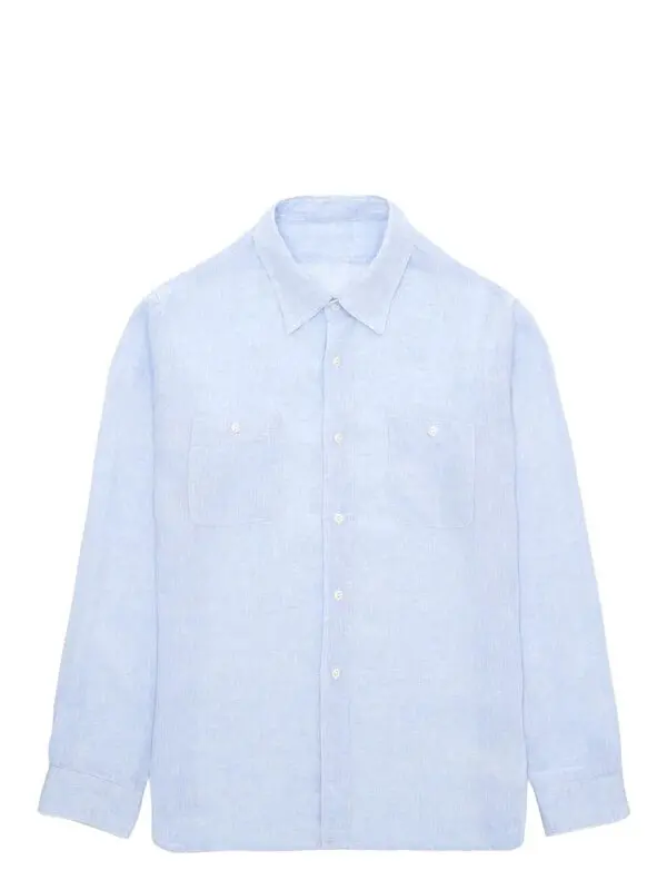 FORTELA Work Linen Shirt - Sky