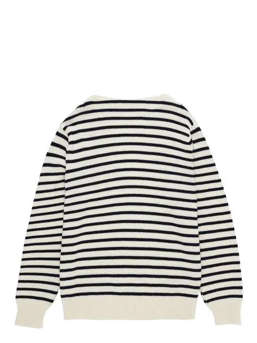 FORTELA Noah1 Cotton Ribbed Sweater - White/blue