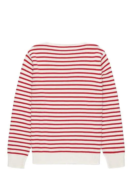 FORTELA Noah1 Cotton Ribbed Sweater - White/red