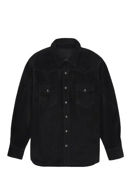 FORTELA Linda Suede Overshirt - Black