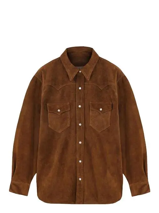 FORTELA Linda Suede Overshirt - Mou