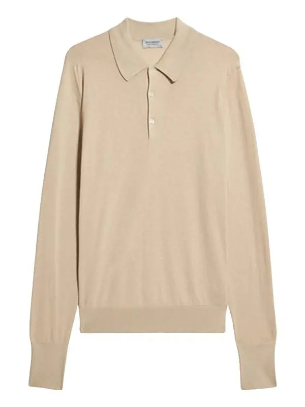 FORTELA Finchley Cotton Knit Polo - Beige