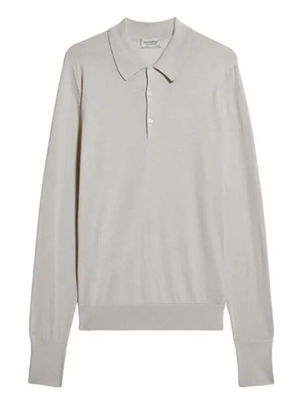 FORTELA Finchley Cotton Knit Polo - Ecru