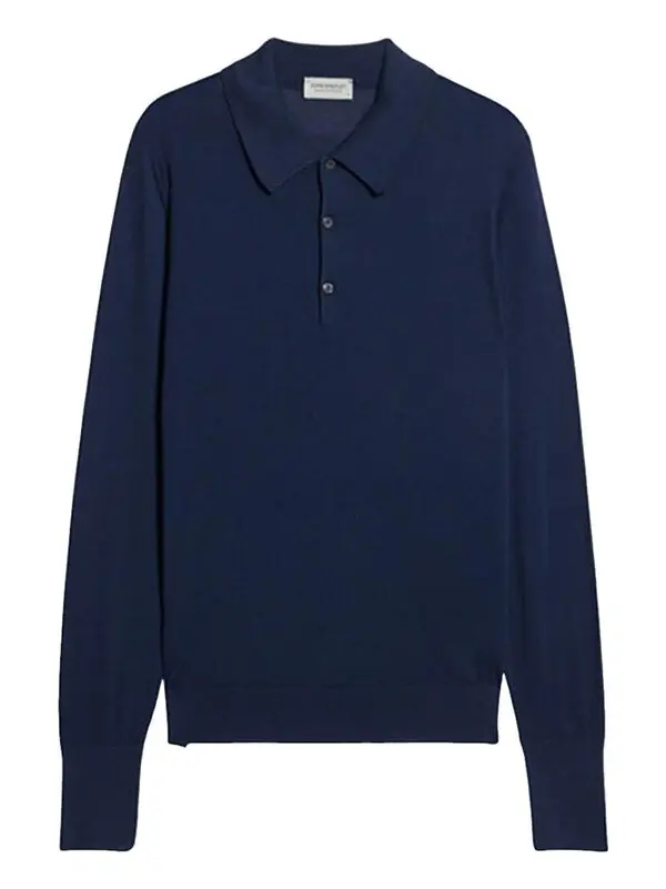 FORTELA Finchley Cotton Knit Polo - French Navy