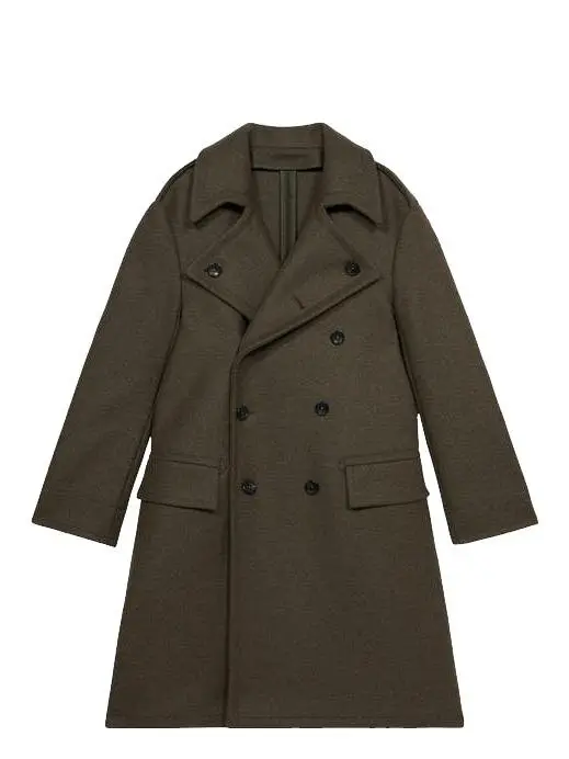FORTELA Winston Double-breasted Wool Coat - Green