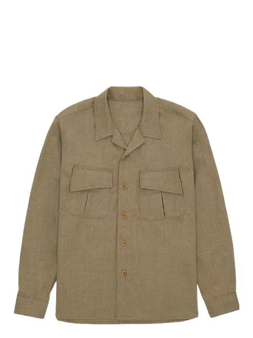 FORTELA Fox Virgin Wool Overshirt - Olive