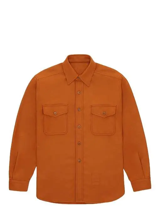 FORTELA Cpo Flannel Wool Overshirt - Orange
