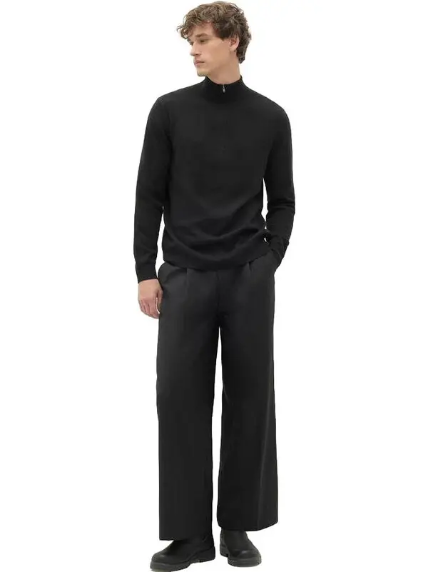 Naked Cashmere Phillip Cashmere Quarter-zip - Black