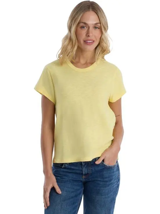 WILT CLOTHING Baby Fit Shrunken Crew Short Sleeve Tee - Lemon Drop