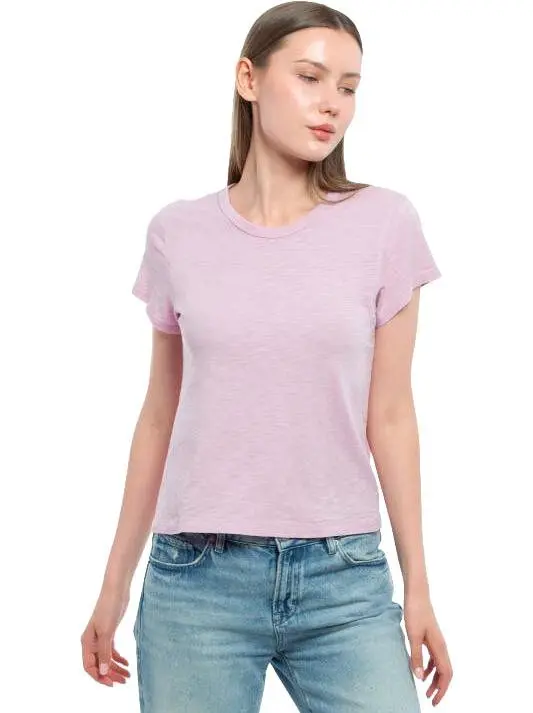 WILT CLOTHING Baby Fit Shrunken Crew Short Sleeve Tee - Mauve Mist