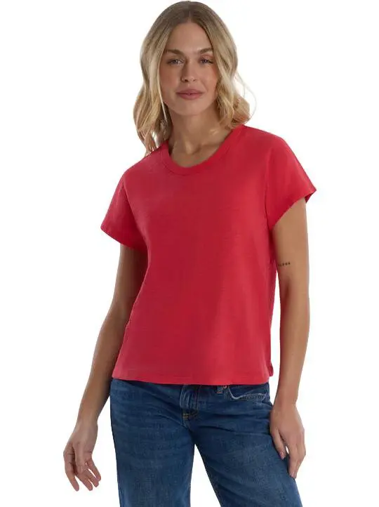 WILT CLOTHING Baby Fit Shrunken Crew Short Sleeve Tee - Poinsettia