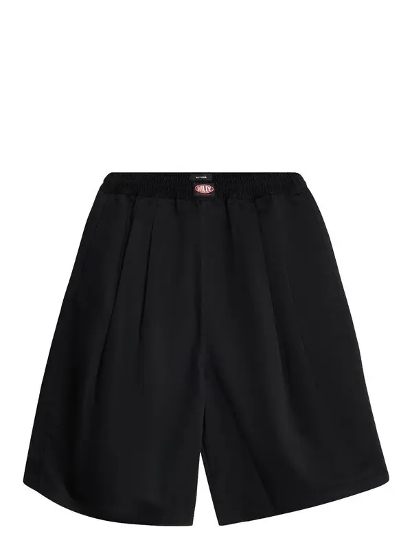 WILLY CHAVARRIA Waistband-label Oversized Shorts - Black