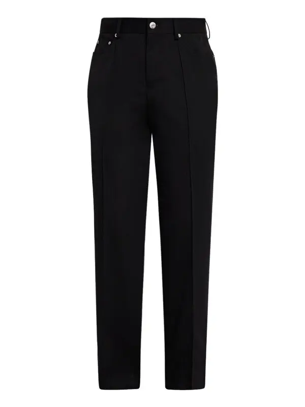 Helmut Lang Straight-leg Pleated Five-pocket Trousers - Black - 00