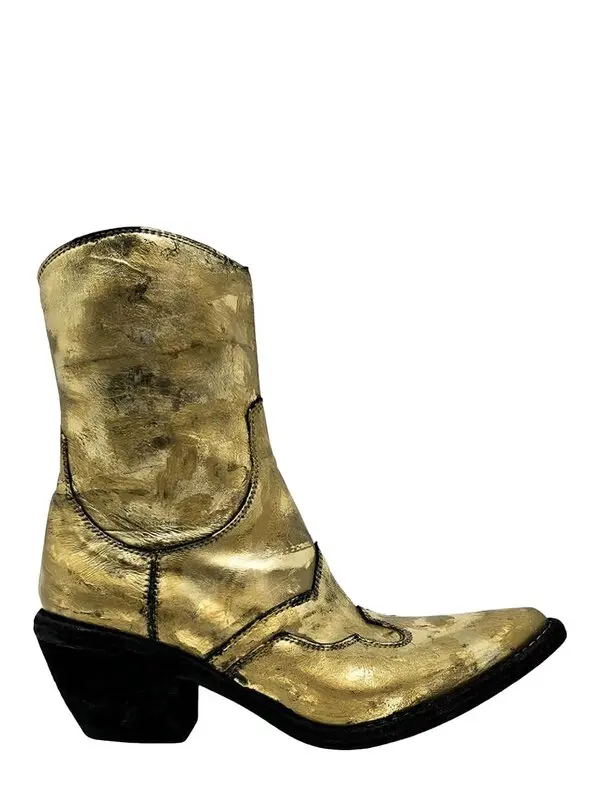 MADISON MAISON Pointy Toe Ankle Boot - Silver