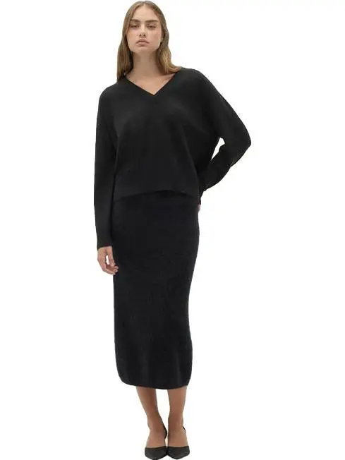 Naked Cashmere Sydney V-neck Cashmere Sweater - Black