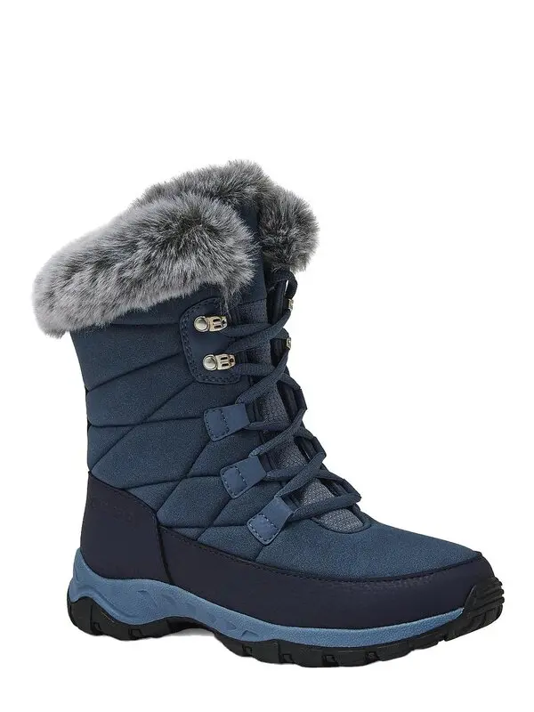 LANDS' END Expedition Trail Waterproof Lace-up Snow Boots - Blue Slate