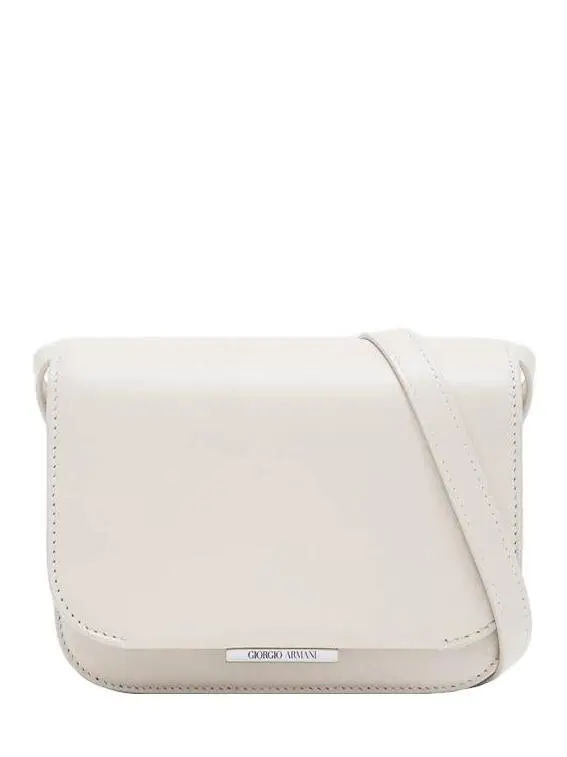 GIORGIO ARMANI X 10 CORSO COMO Leather Shoulder Bag - White