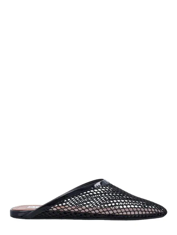 Alaïa Fishnet Flat Mules - Black