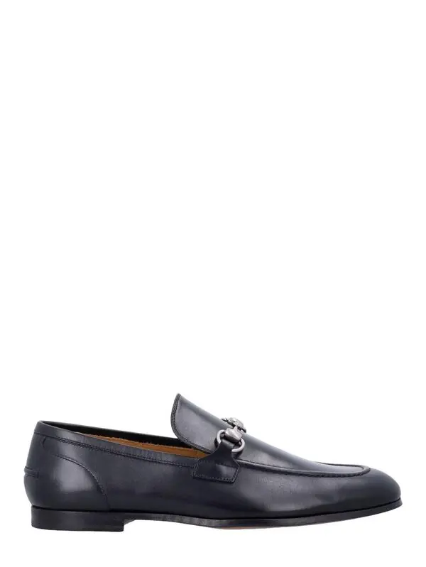 Gucci Jordaan Loafer - Black + Silver
