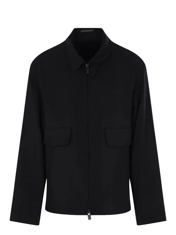 Yohji Yamamoto Wool Gabardine Jacket - Black