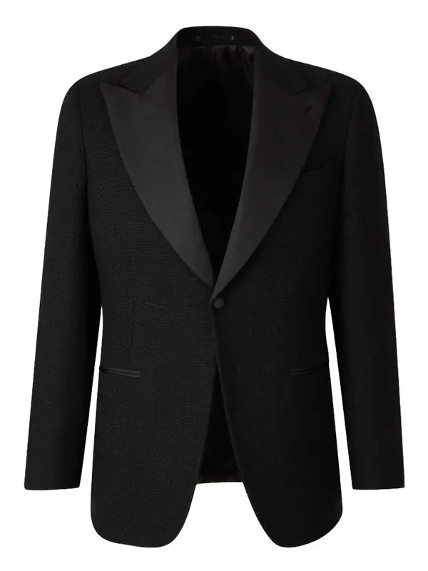 ATELIER MUNRO Straight Alpaca Blazer - Black