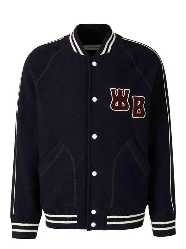WALES BONNER October Bomber Jacket - Midnight Blue