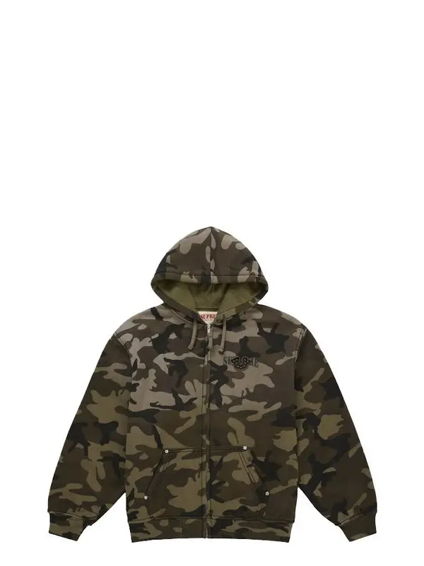 Supreme True Religion Zip Up Hooded Sweatshirt - Woodland Camo