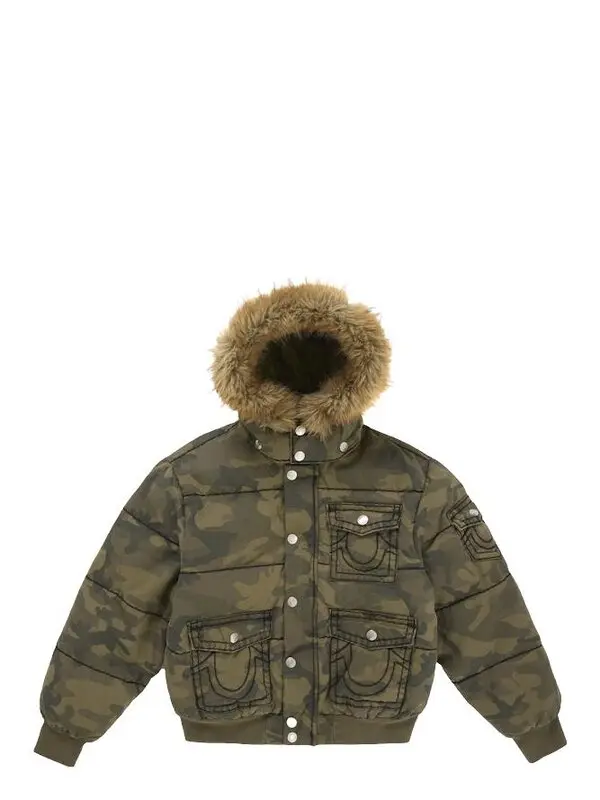 Supreme True Religion Puffer Jacket - Olive Camo