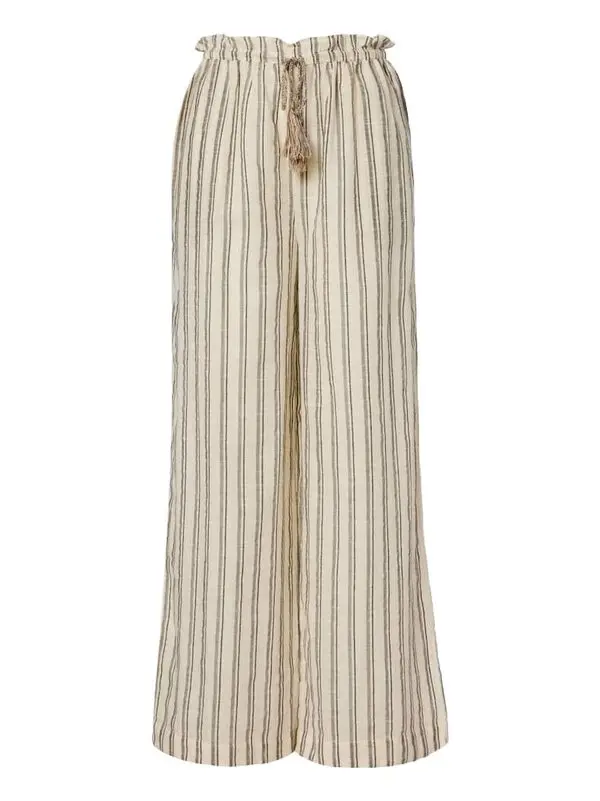 Ulla Johnson Josephine Striped Wide-leg Pants - White